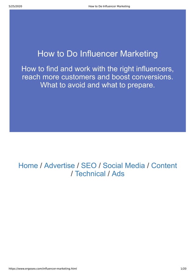 How to do Influencer Marketing | PDF | Advertising Industry | Industries