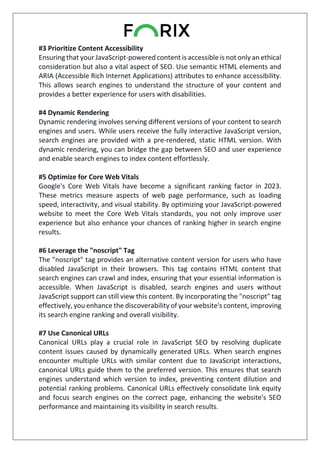How to Do JavaScript SEO? Forix | PDF