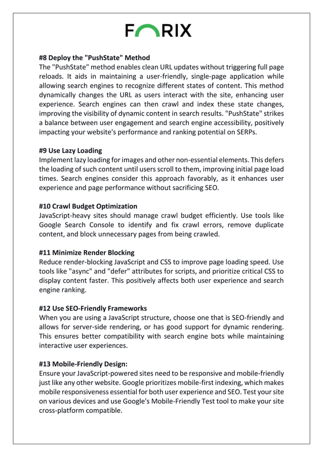 How to Do JavaScript SEO? Forix | PDF