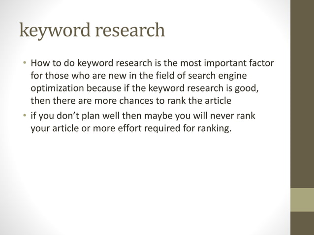 How to do keyword research | PPT