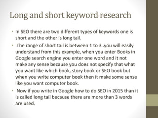 How to do keyword research | PPT