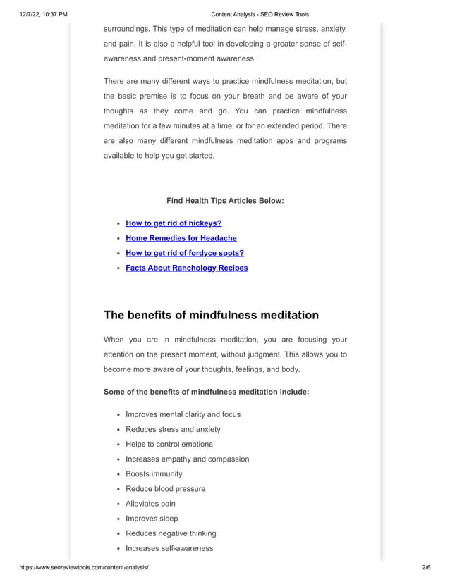 How To Do Mindfulness Meditation.pdf | Brain and Nervous System ...