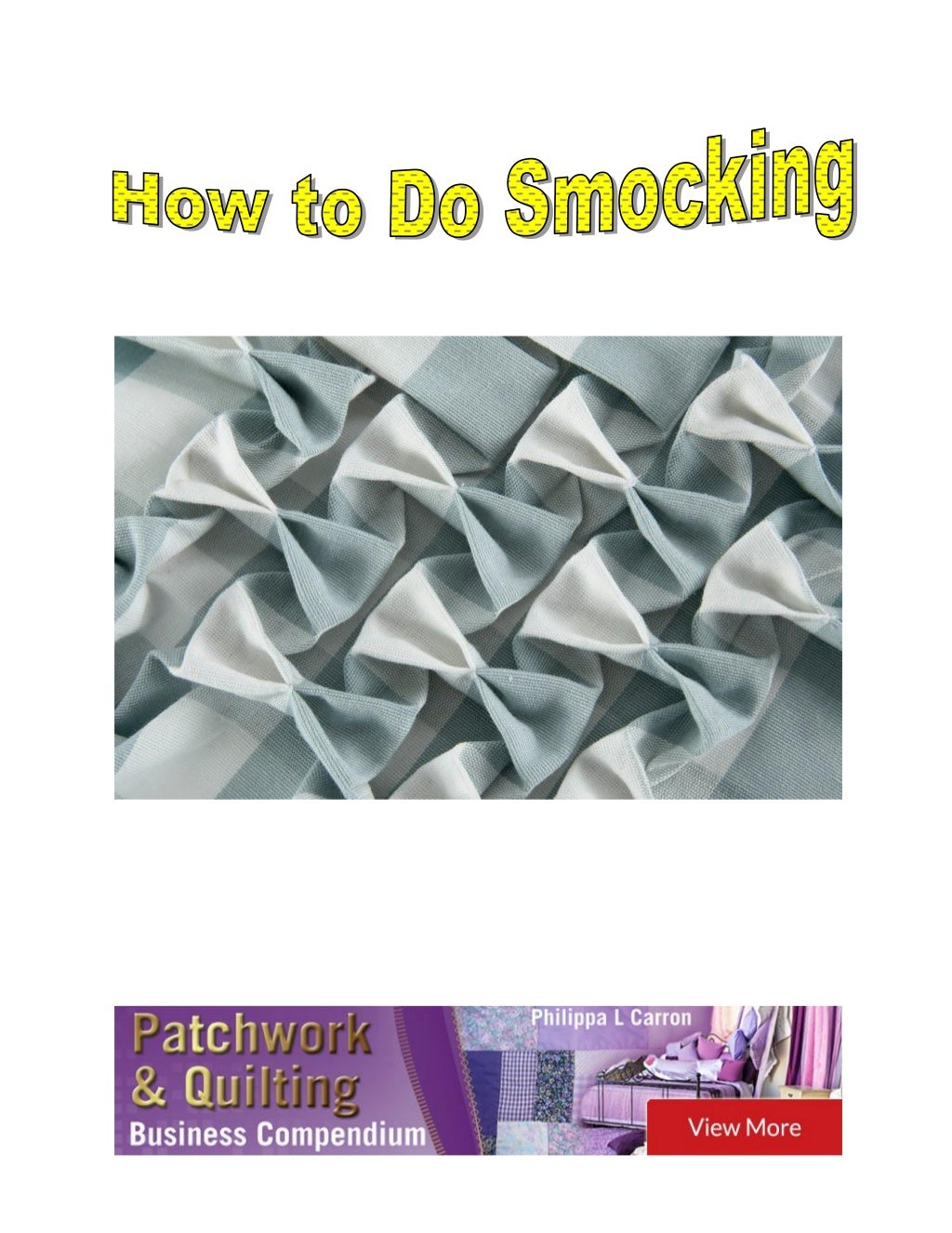 How to do smocking