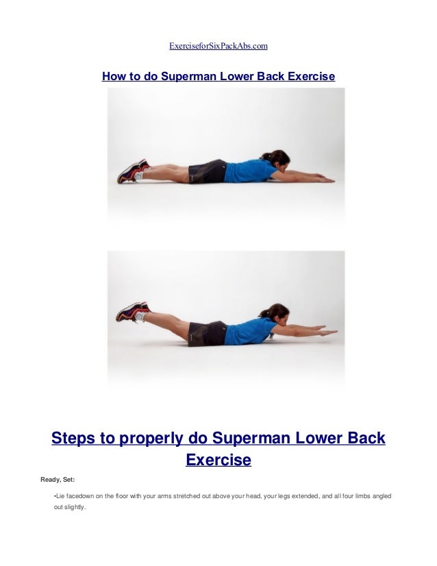 How to do superman lower back exercise