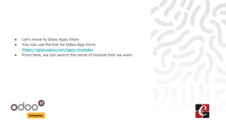 How to Download & Install Module From the Odoo App Store in Odoo 17 | PPTX