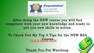 RSA Course Online - NSW Step By Step | PPT