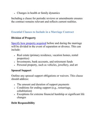 How to Draft a Marriage Contract: Essential Clauses and Considerations ...
