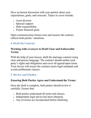 How to Draft a Marriage Contract: Essential Clauses and Considerations ...