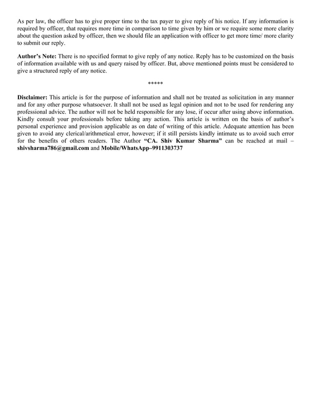 How to Draft Income Tax and GST Notice Reply | PDF | Legal Services ...