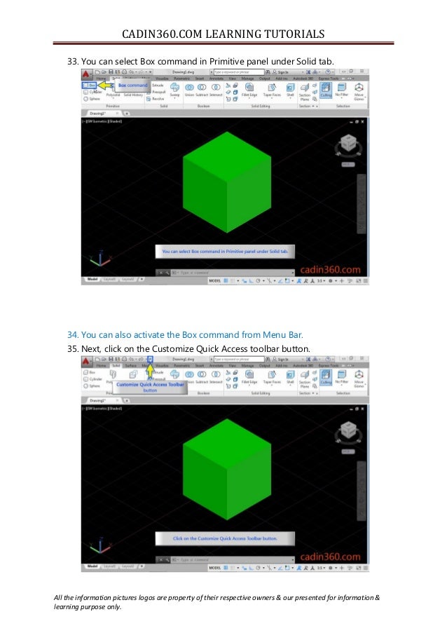 How to draw 3d box using AutoCAD box command