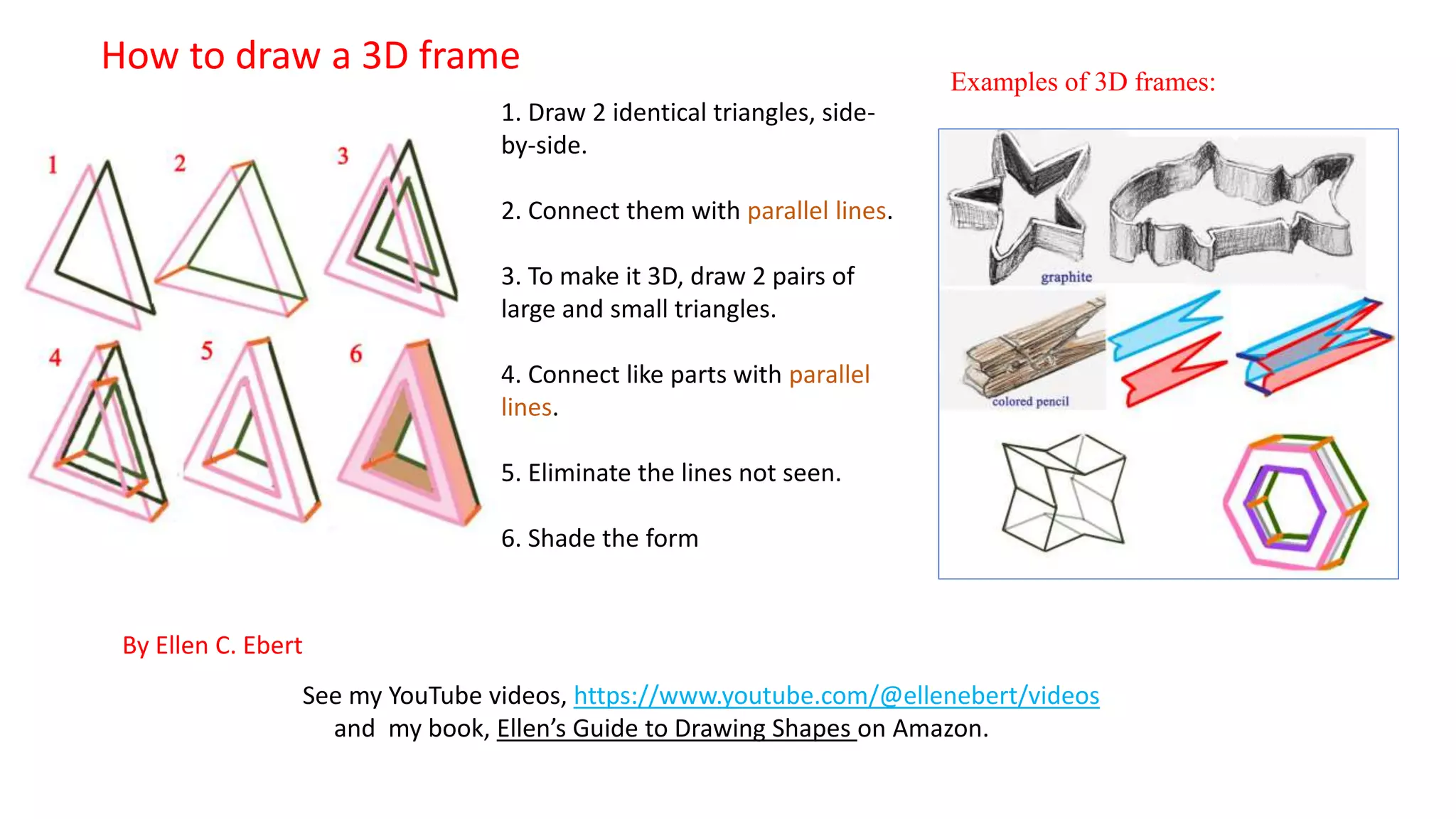 How to draw a 3D frame.pptx | 3-D Graphics | Computer Software and Applications