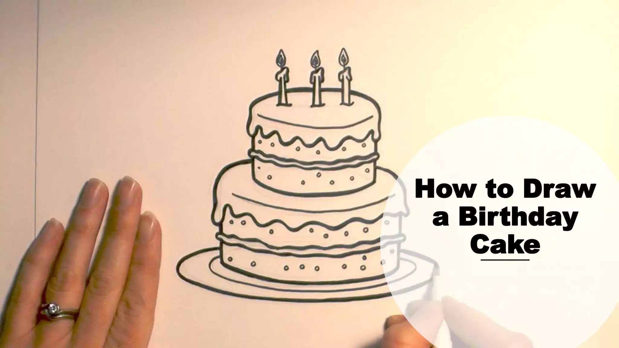 How To Draw a Birthday Cake | PPTX