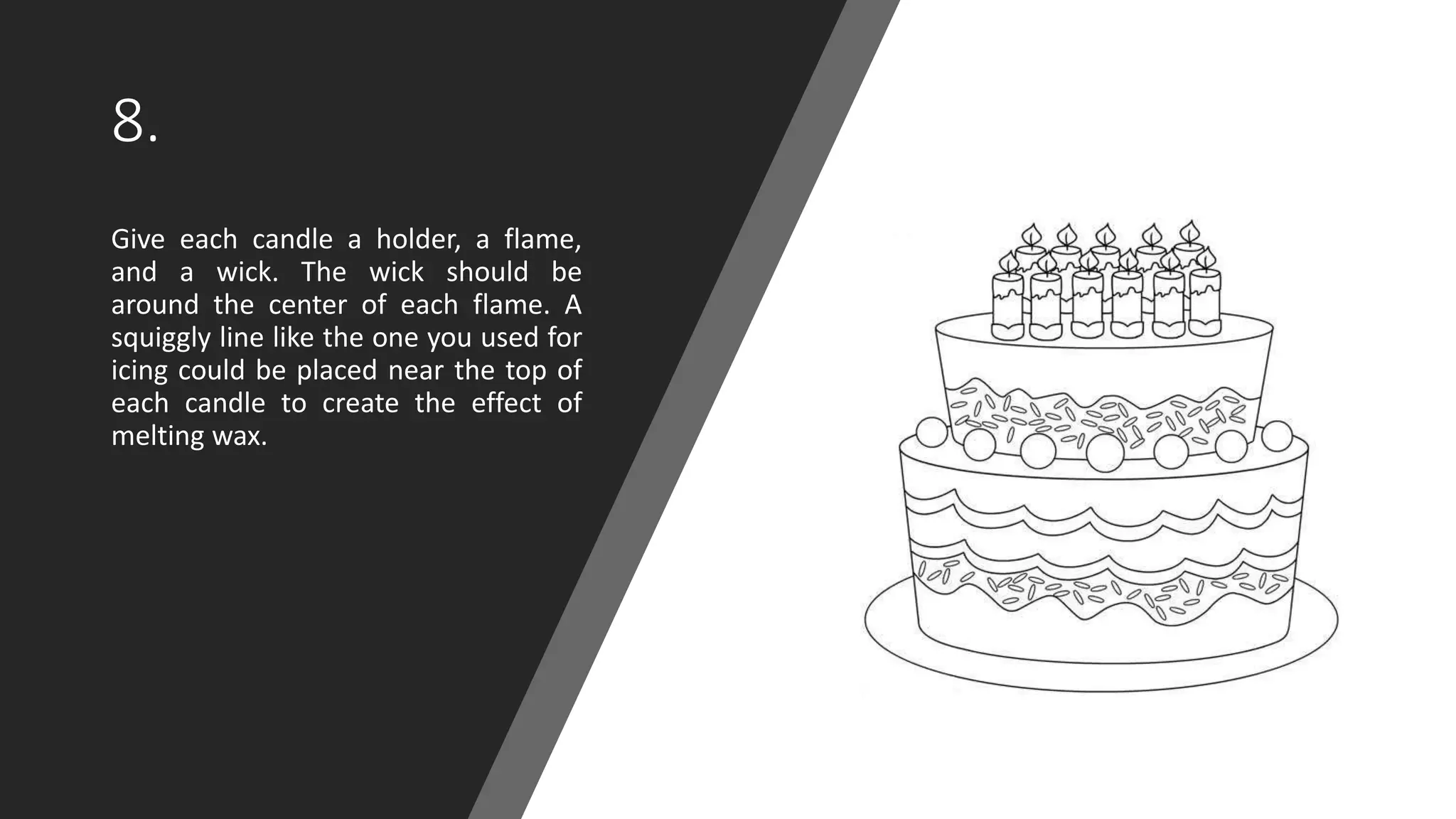 How To Draw a Birthday Cake | PPTX