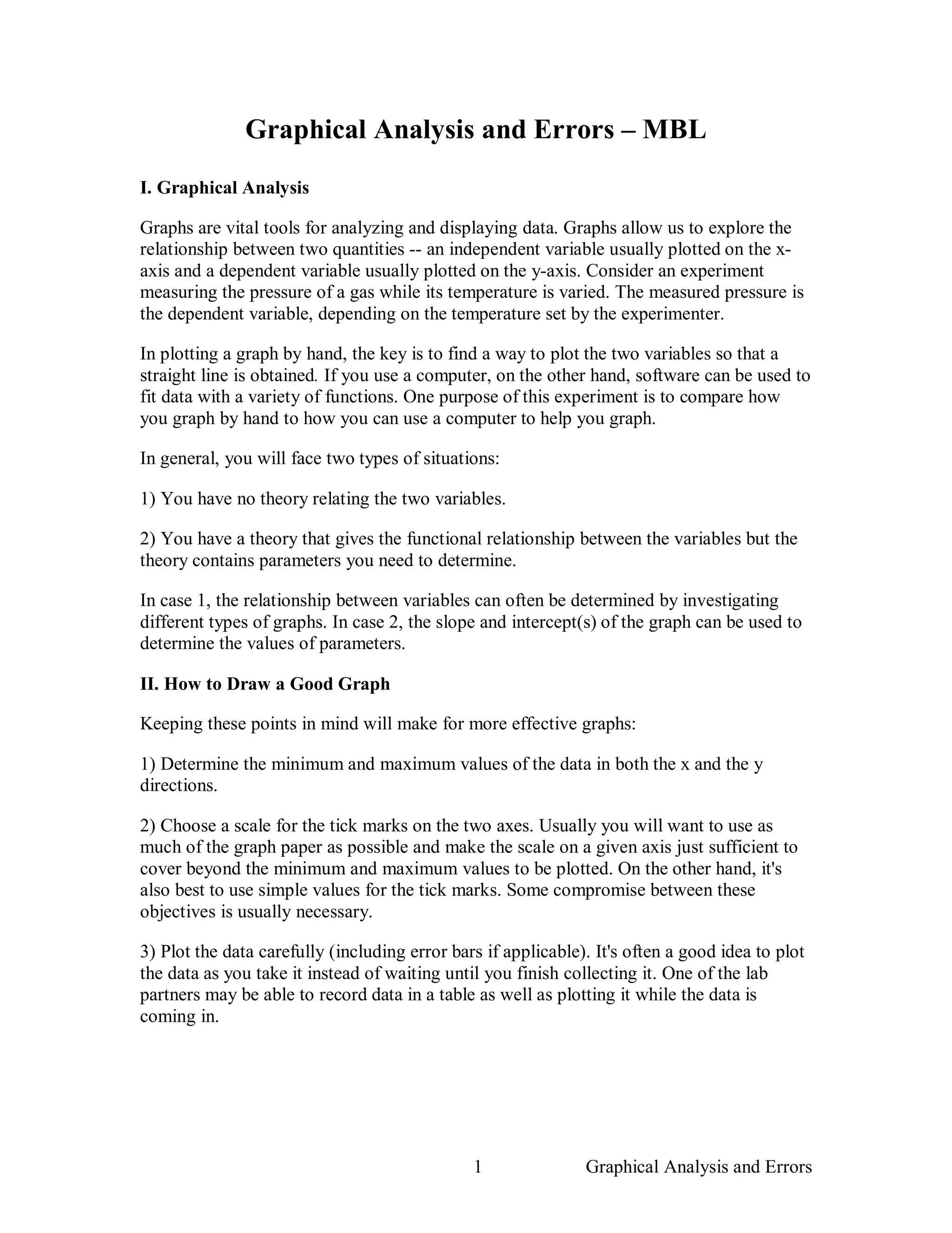 How to draw a good graph | PDF | Physics | Science