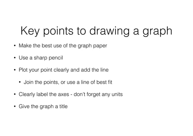 How to draw a graph | PPT