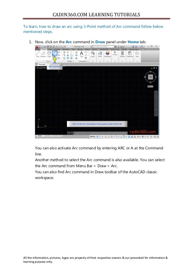 How To Draw Arc In Autocad