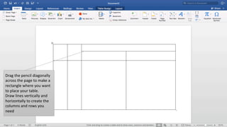 How to draw a table | PDF