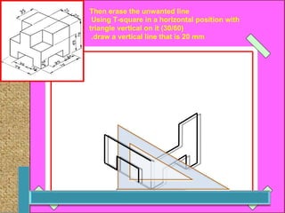 How to draw isometric pictorial | PPT