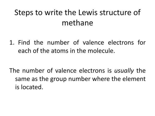 How to draw methane ch4 lewis structure | PPTX