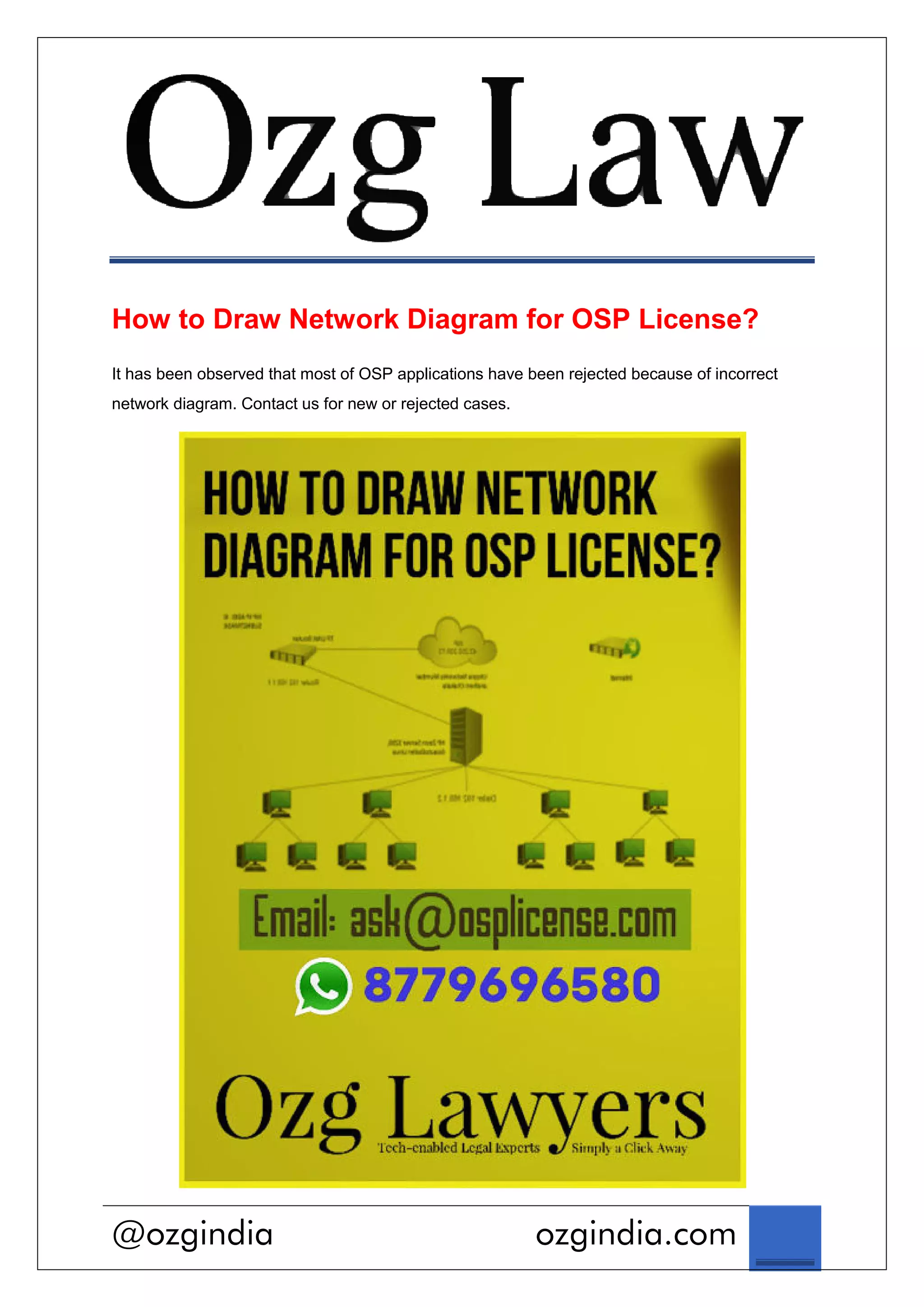 How to Draw Network Diagram for OSP License? Ozg India | PDF