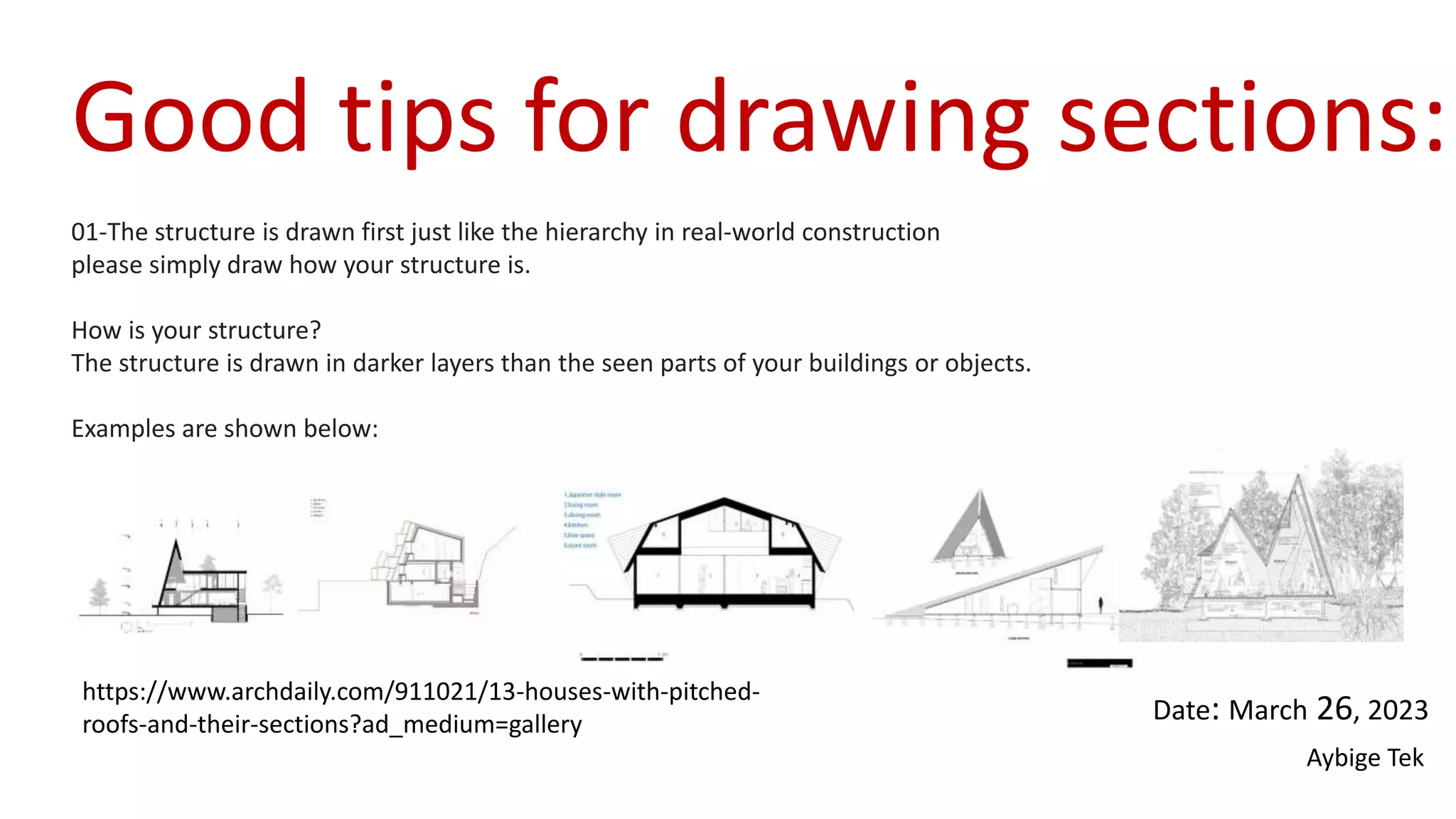 07 How to draw sections for first year students-revised | PPTX