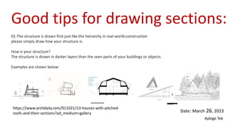 07 How to draw sections for first year students-revised | PPTX
