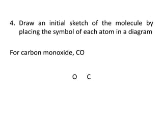 How to draw the lewis structure of carbon monoxide | PPTX
