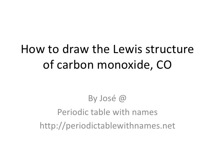 Lewis Dot Structure For Co