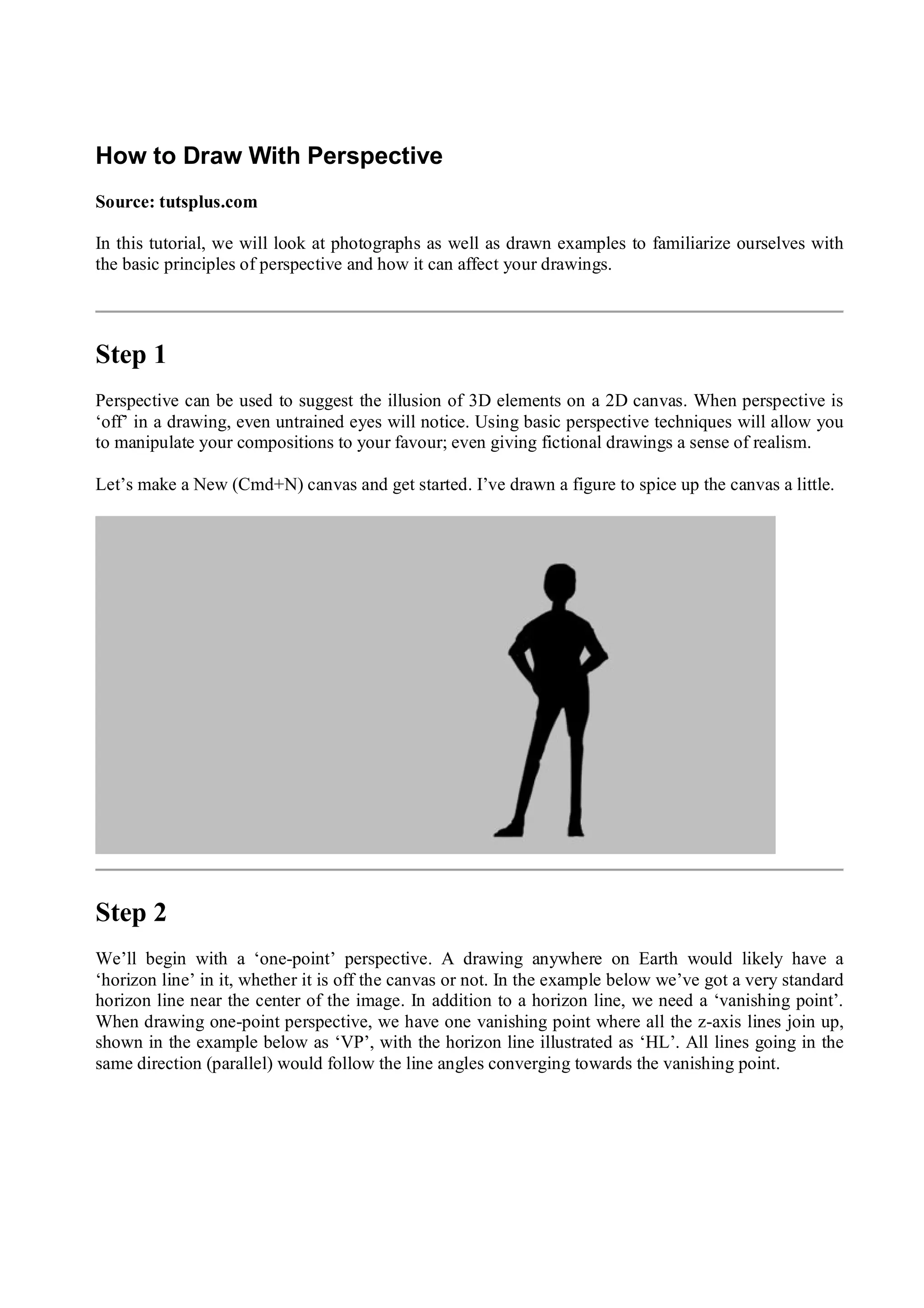 How to draw with perspective in ps | PDF