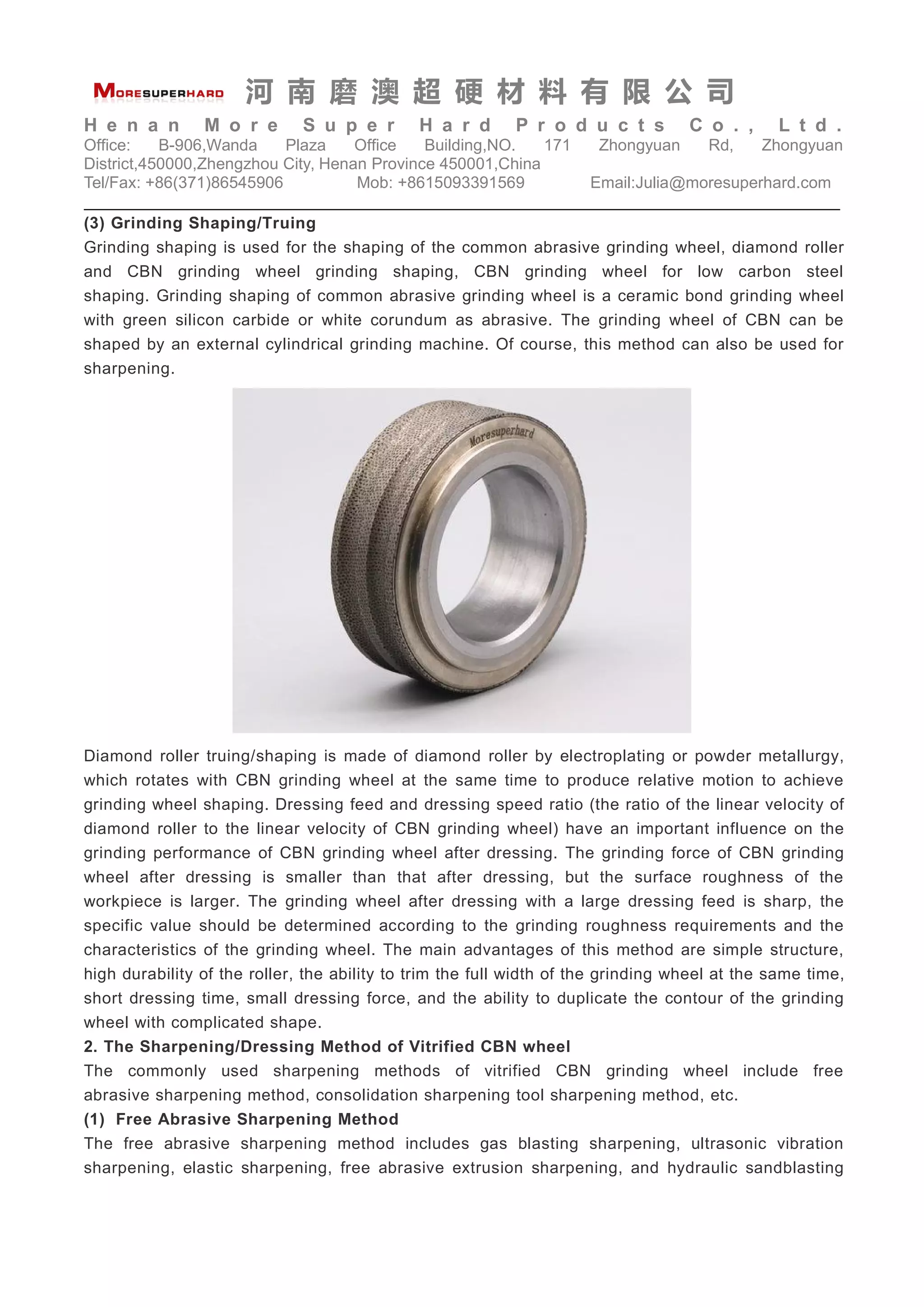 How to dress vitrified CBN wheels | PDF