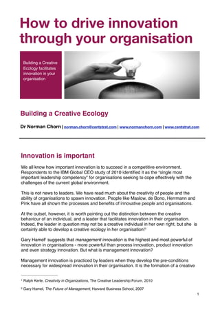 How to drive innovation through your organisation | PDF