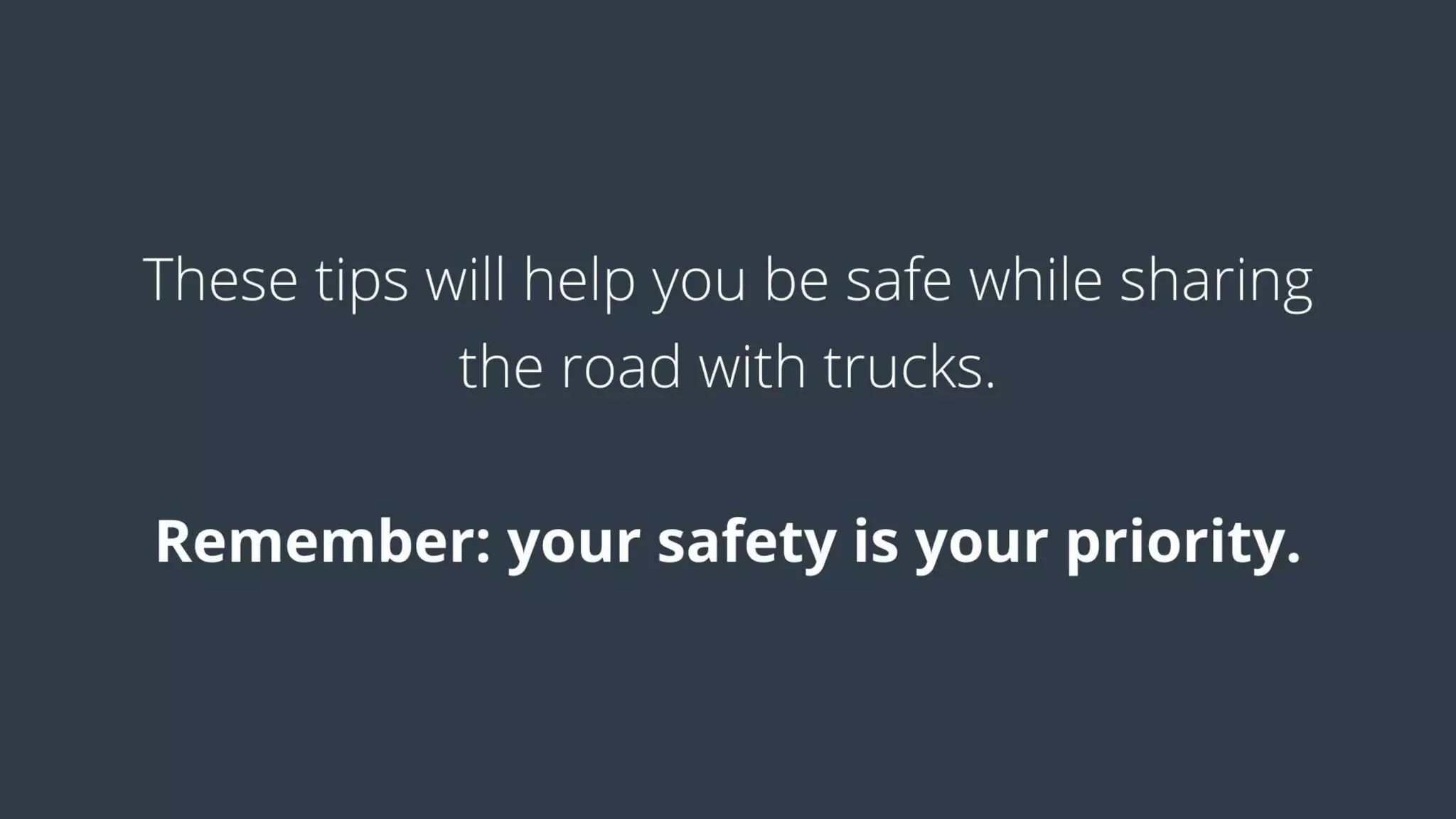 How to Drive Safely While Sharing the Road With Heavy Trucks | PPT