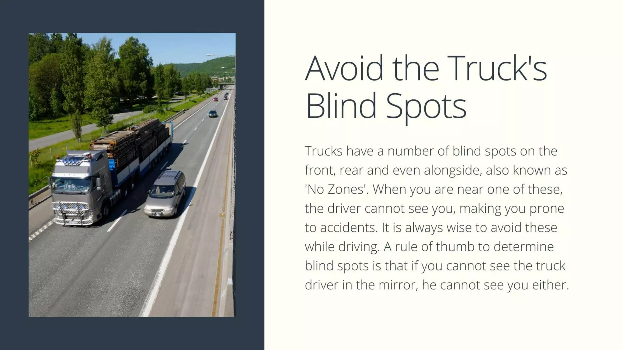 How to Drive Safely While Sharing the Road With Heavy Trucks | PPT