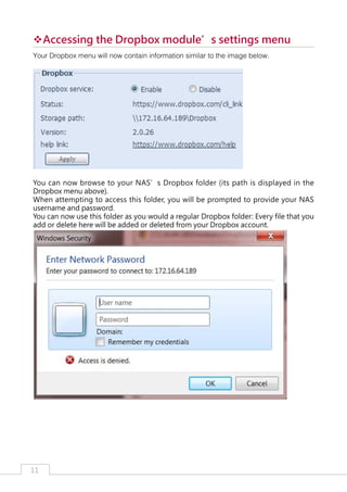 Installing and Using Dropbox on Thecus OS6 | PDF