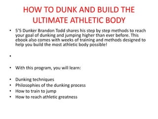 How to dunk | PPTX