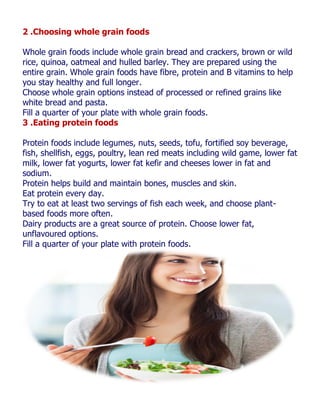 How to eat healthy | PDF