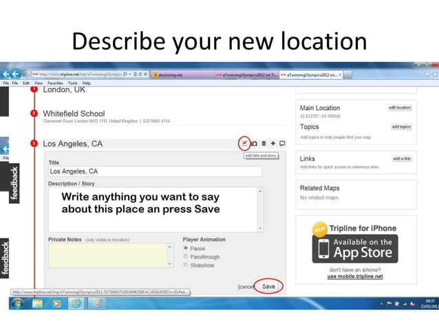 How to edit a tripline map | PPTX