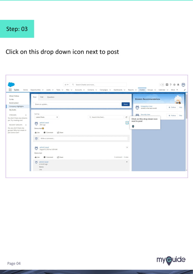 How to edit chatter post in salesforce lightning | PDF