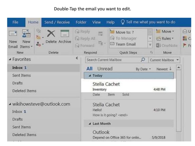 How to edit received emails in outlook? | PPT