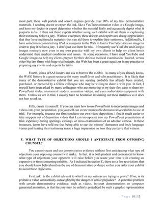 How to effectively create and use demonstrative evidence at trial | PDF