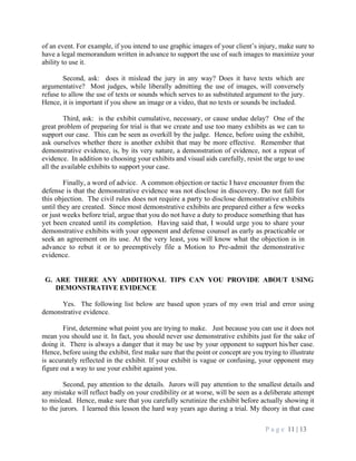 How to effectively create and use demonstrative evidence at trial | PDF
