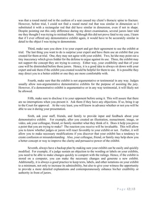 How to effectively create and use demonstrative evidence at trial | PDF