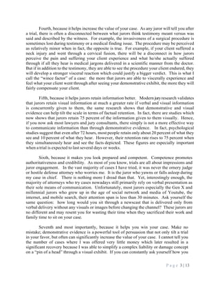 How to effectively create and use demonstrative evidence at trial | PDF