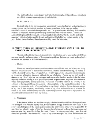 How to effectively create and use demonstrative evidence at trial | PDF