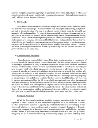 How to effectively create and use demonstrative evidence at trial | PDF