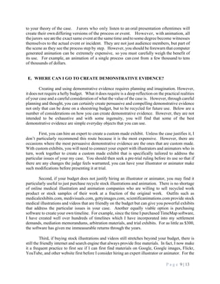 How to effectively create and use demonstrative evidence at trial | PDF