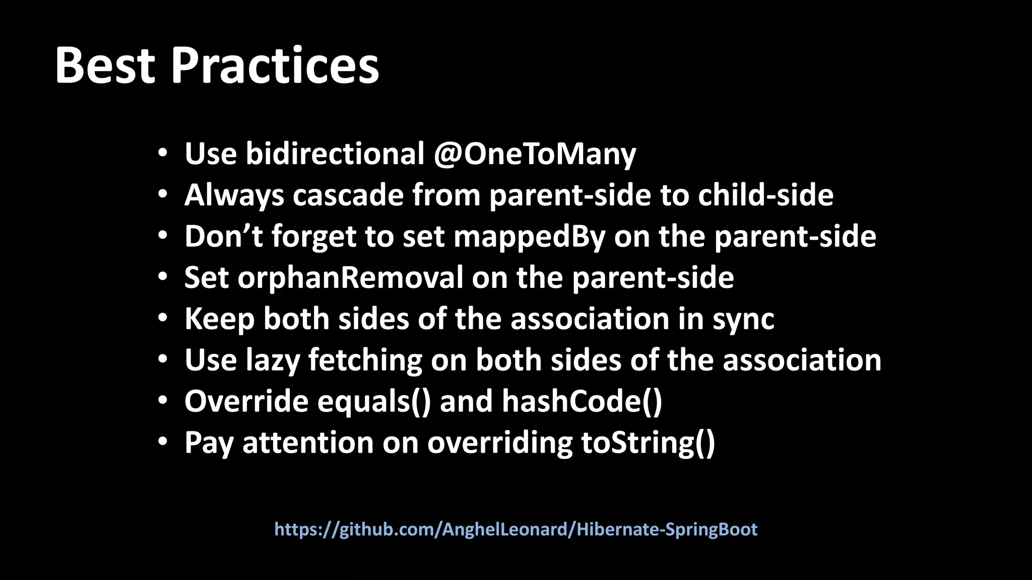Spring Boot Persistence Best Practices - How to effectively shape the ...