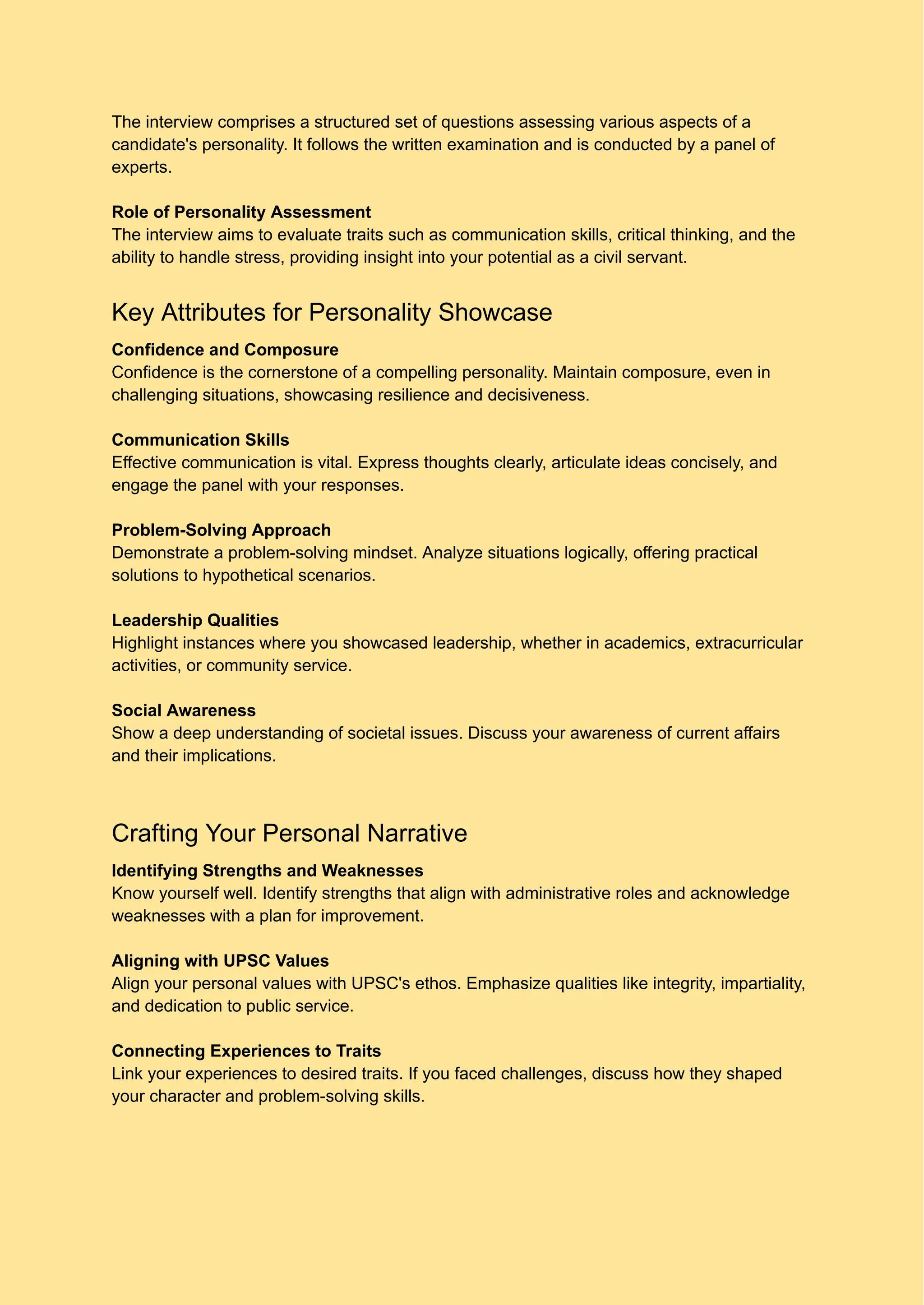 How to Effectively Showcase Your Personality UPSC Interview..pdf ...