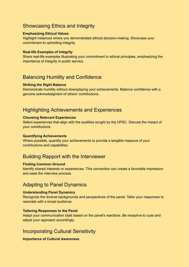 How to Effectively Showcase Your Personality UPSC Interview..pdf | Resume Writing and Advice ...