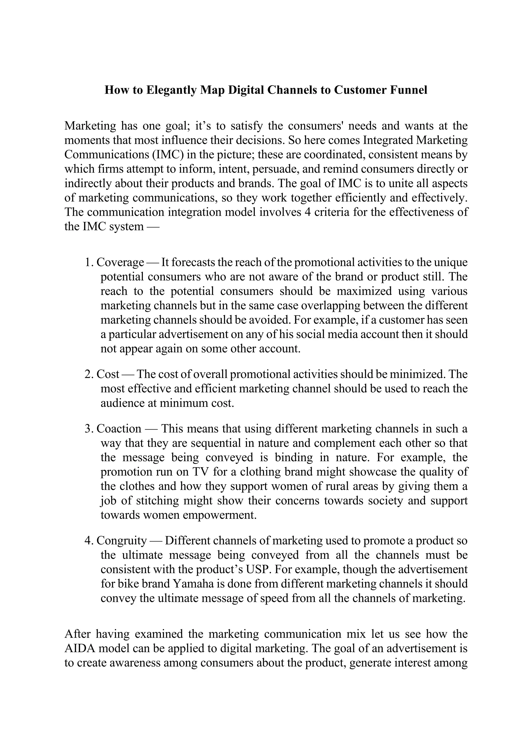 How to elegantly map digital channels to customer funnel | PDF